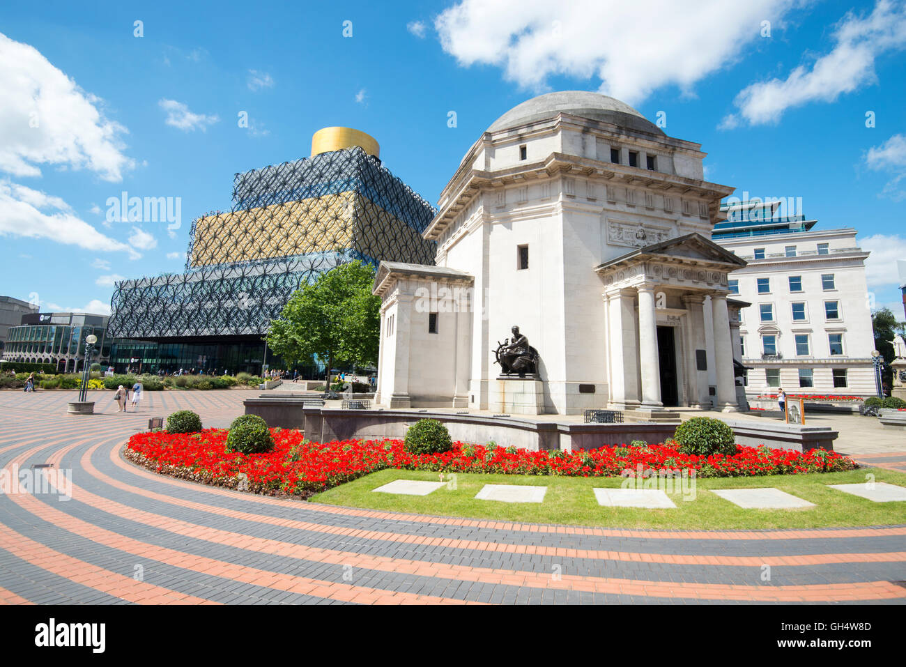 Hall of Memory and Library in Centenary Square Birmingham City, West Midlands England UK Stock ...