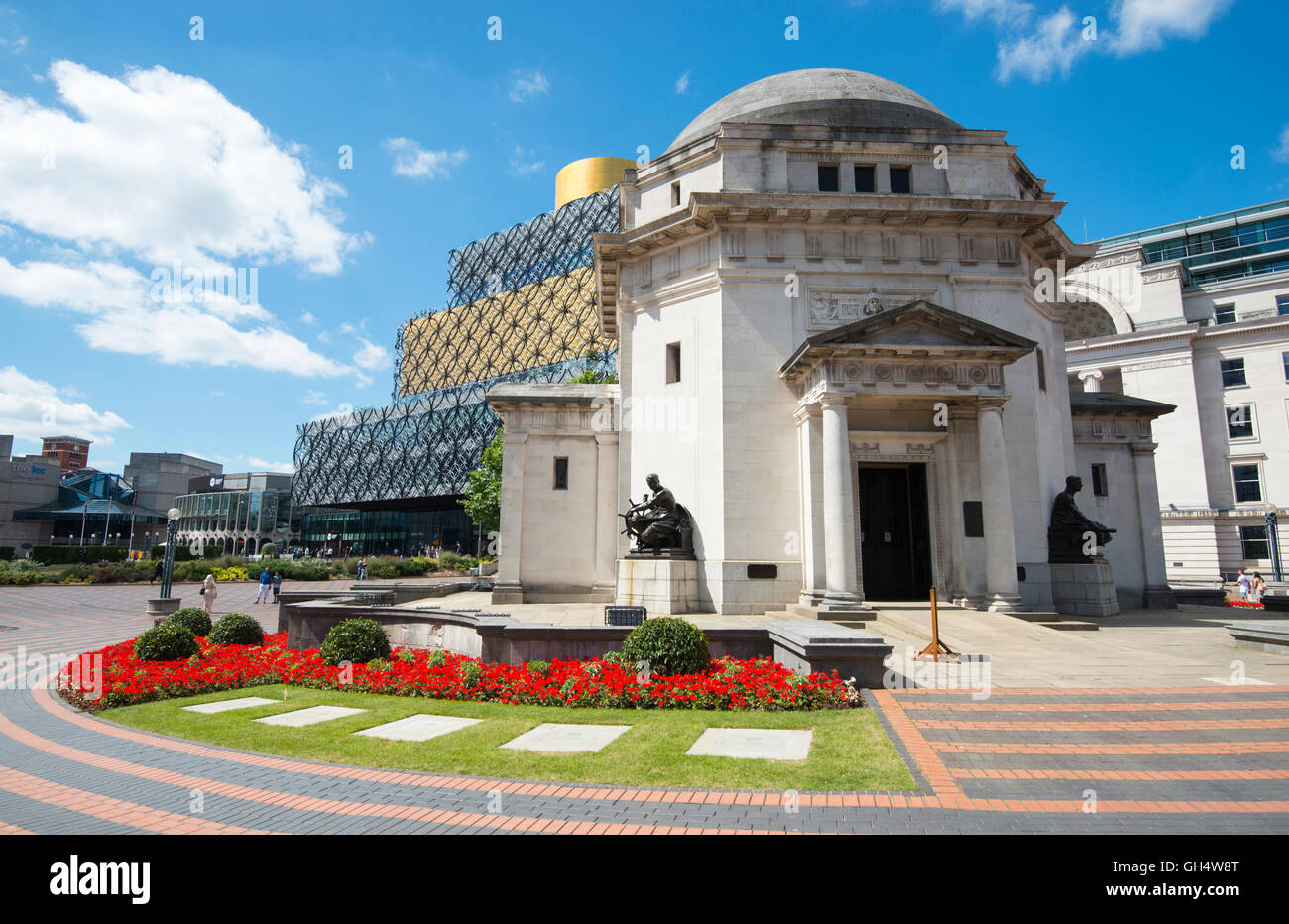 Hall of Memory and Library in Centenary Square Birmingham City, West Midlands England UK Stock ...