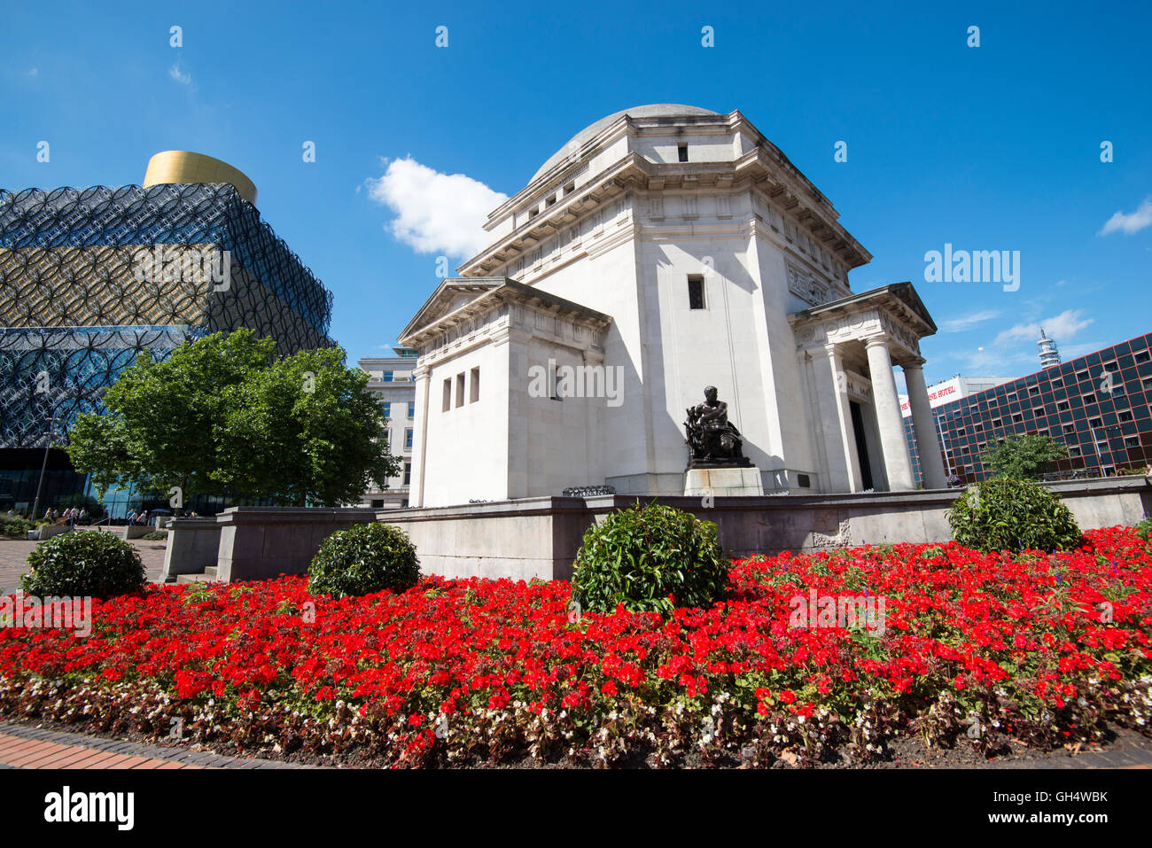 Hall of Memory and Library in Centenary Square Birmingham City, West Midlands England UK Stock ...