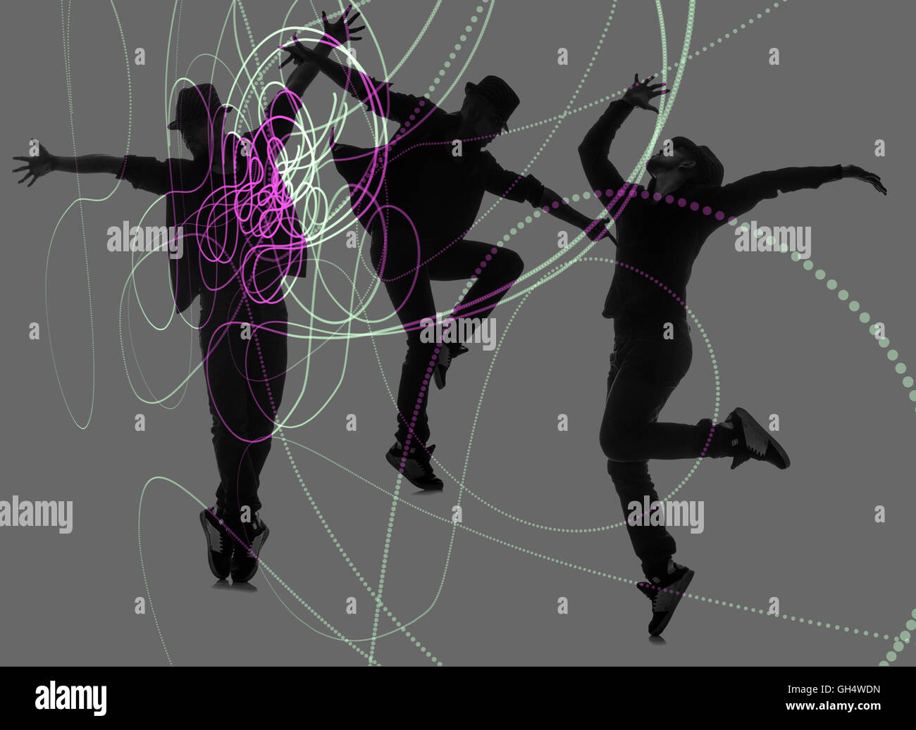 Group of dancer in dancing abstract concept Stock Photo - Alamy