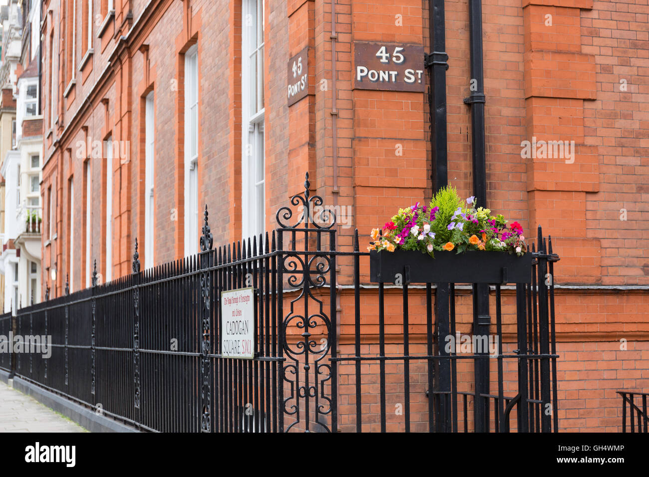 Cadogan Square and Pont Street Chelsea SW1 Stock Photo - Alamy