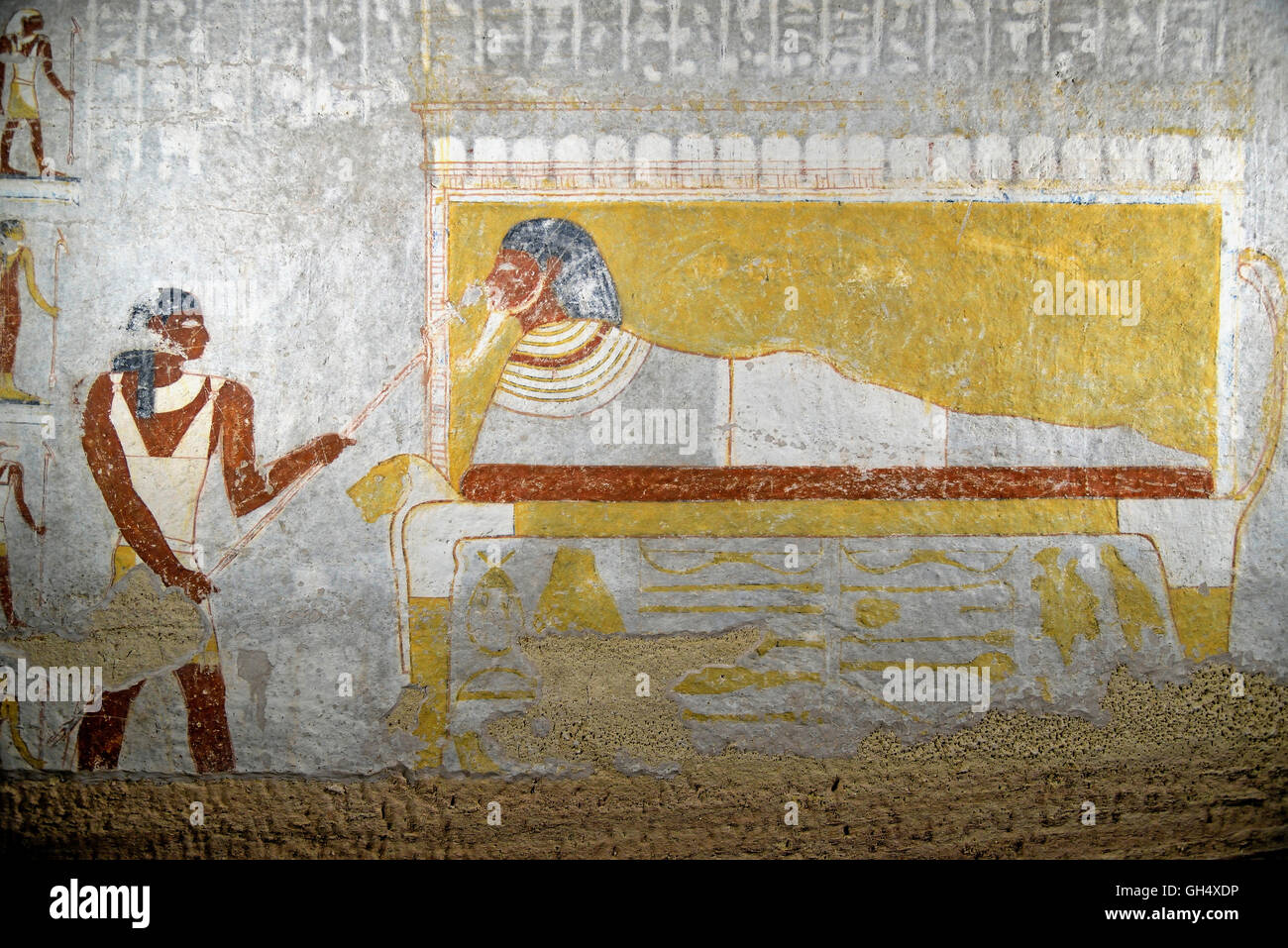 geography / travel, Sudan, mural painting of king Tantamani (664 655 BC ...