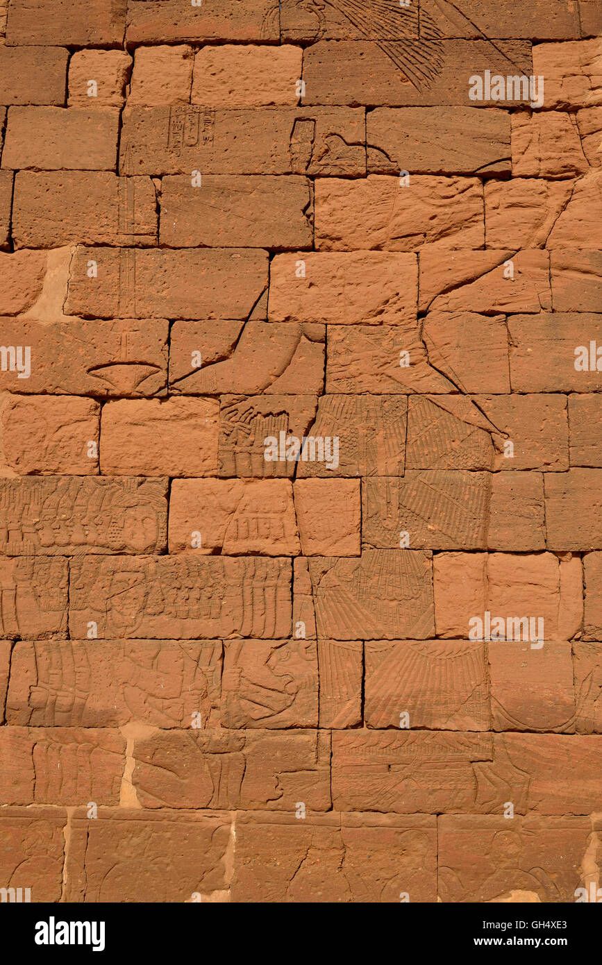 geography / travel, Sudan, relief of queen Kandake Amanitore with ...