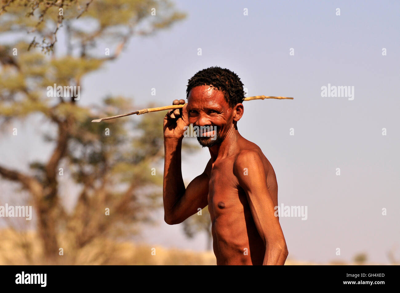 geography / travel, South Africa, Bushmen from the tribe of the Khomani ...