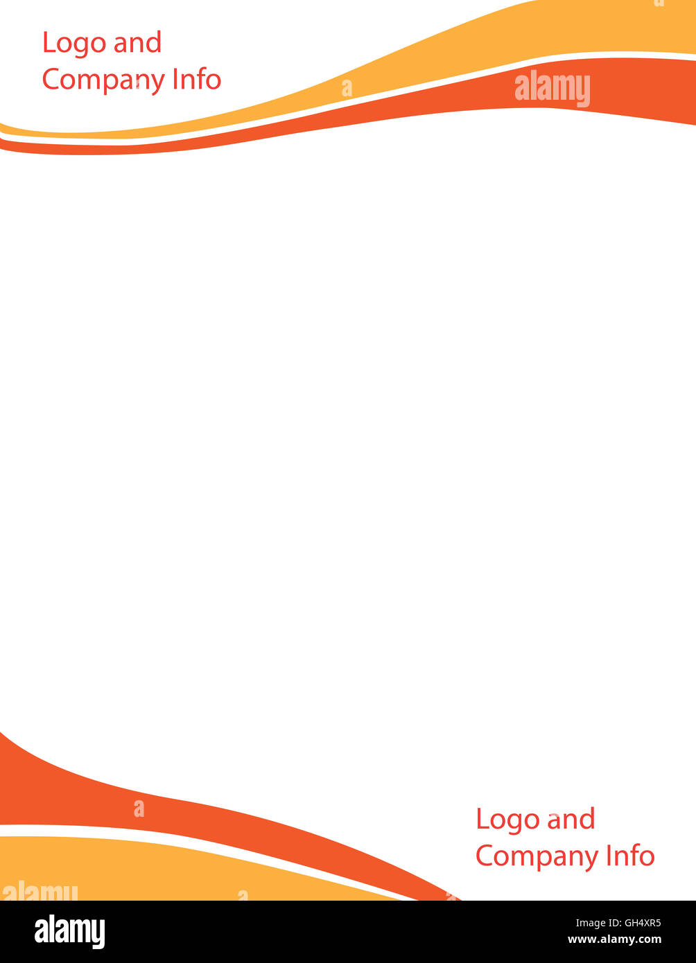 Orange Professional Letterhead Template Stock Photo - Alamy