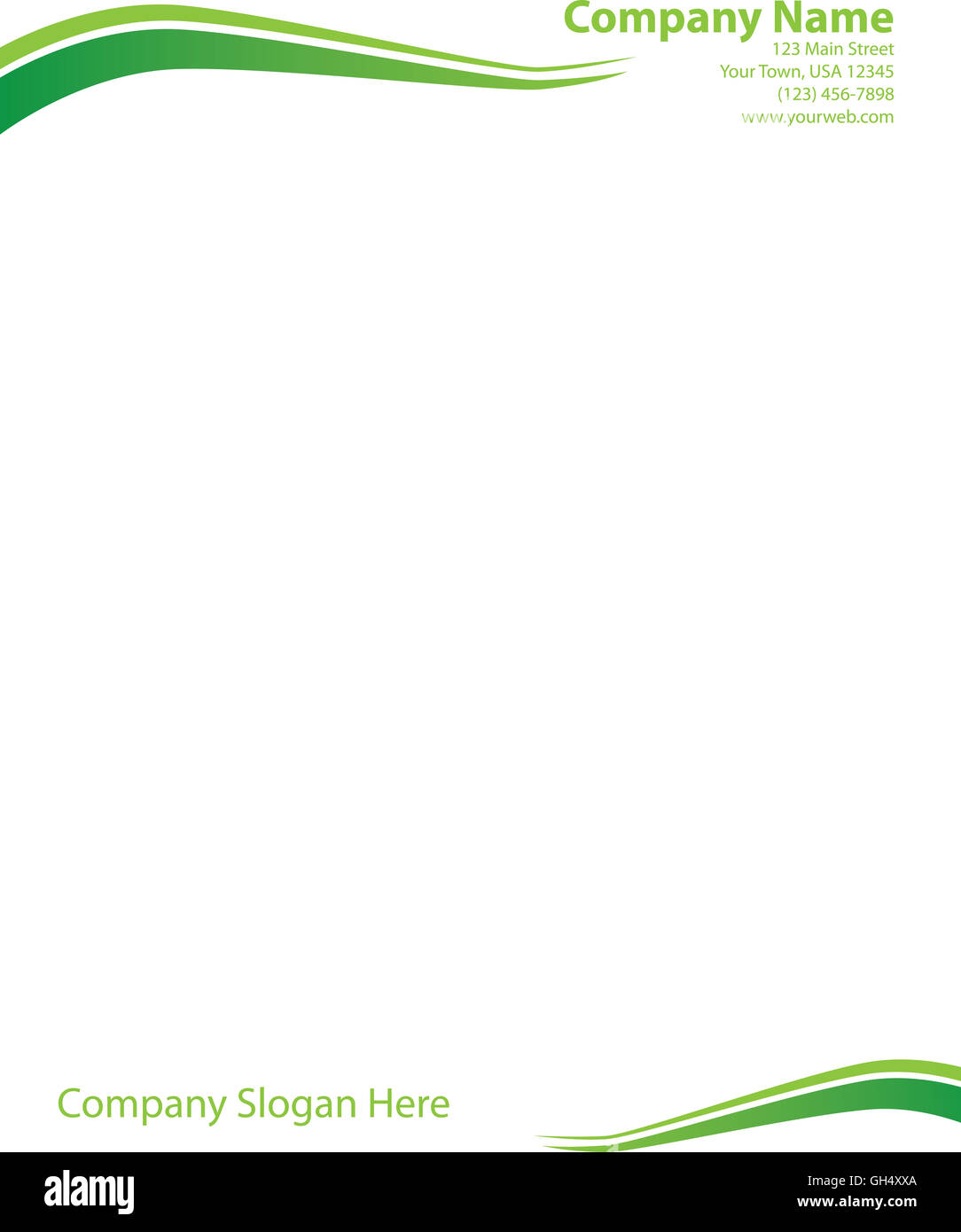 Wave border letterhead Cut Out Stock Images & Pictures - Alamy