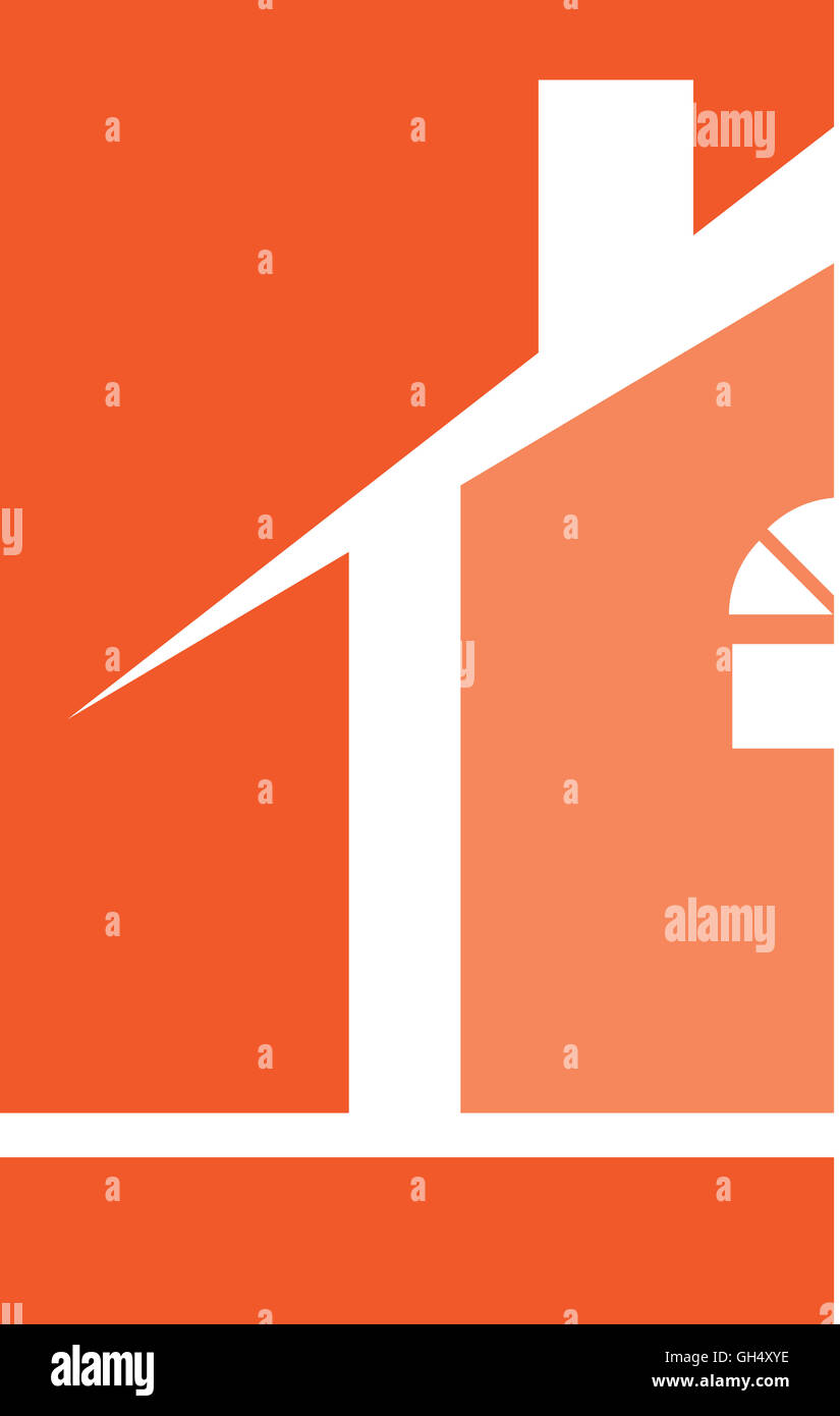 Orange House Real Estate Logo Stock Photo - Alamy