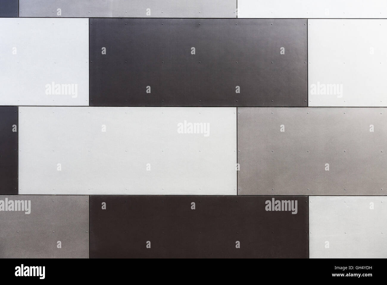 Background texture of tiled panels at the wall. Modern building ...