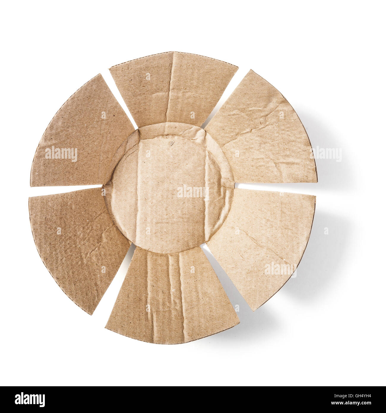 Paper cardboard plate shape. Packaging material. Object isolated on ...