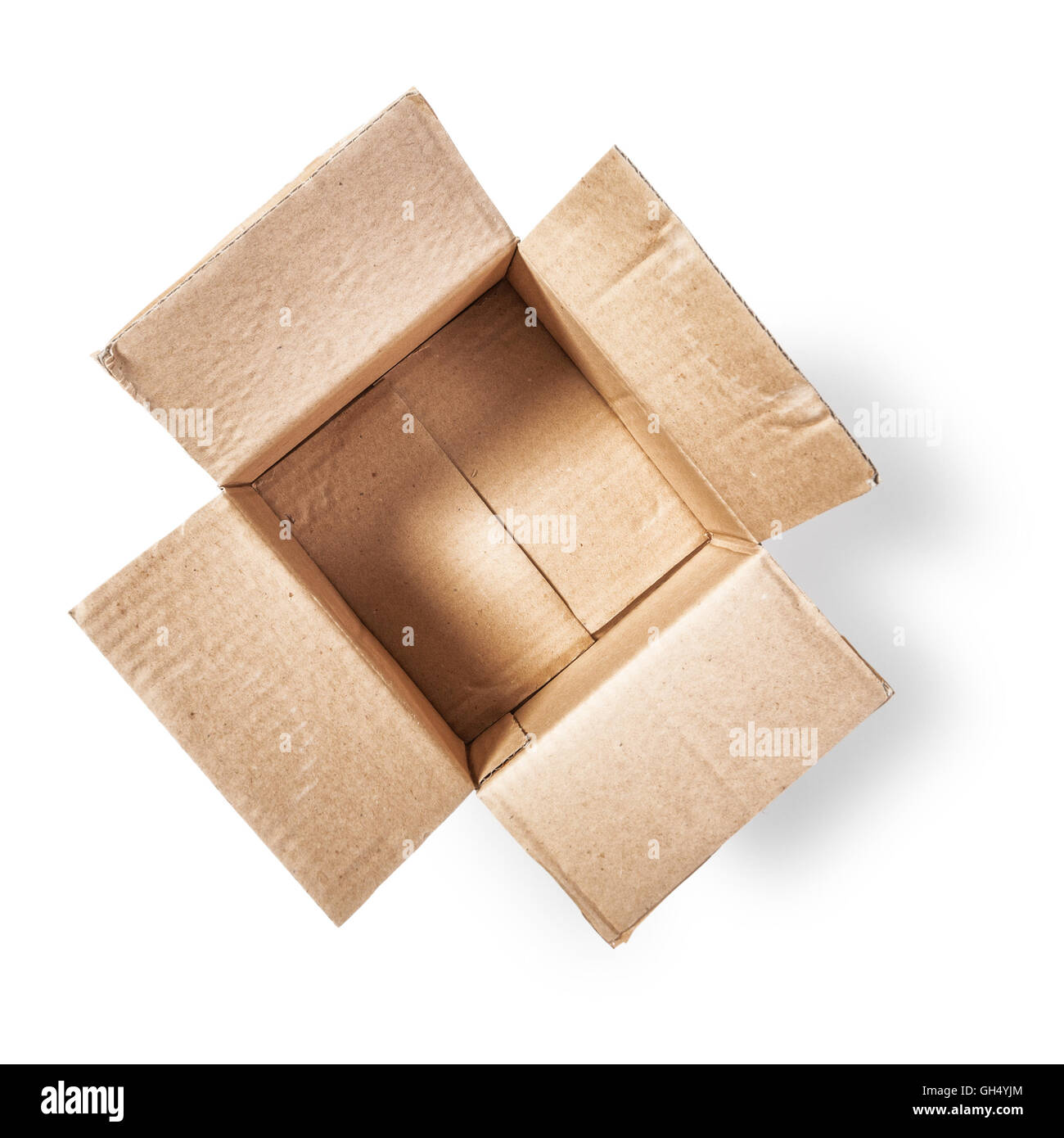 Open cardboard box top view hi-res stock photography and images - Alamy