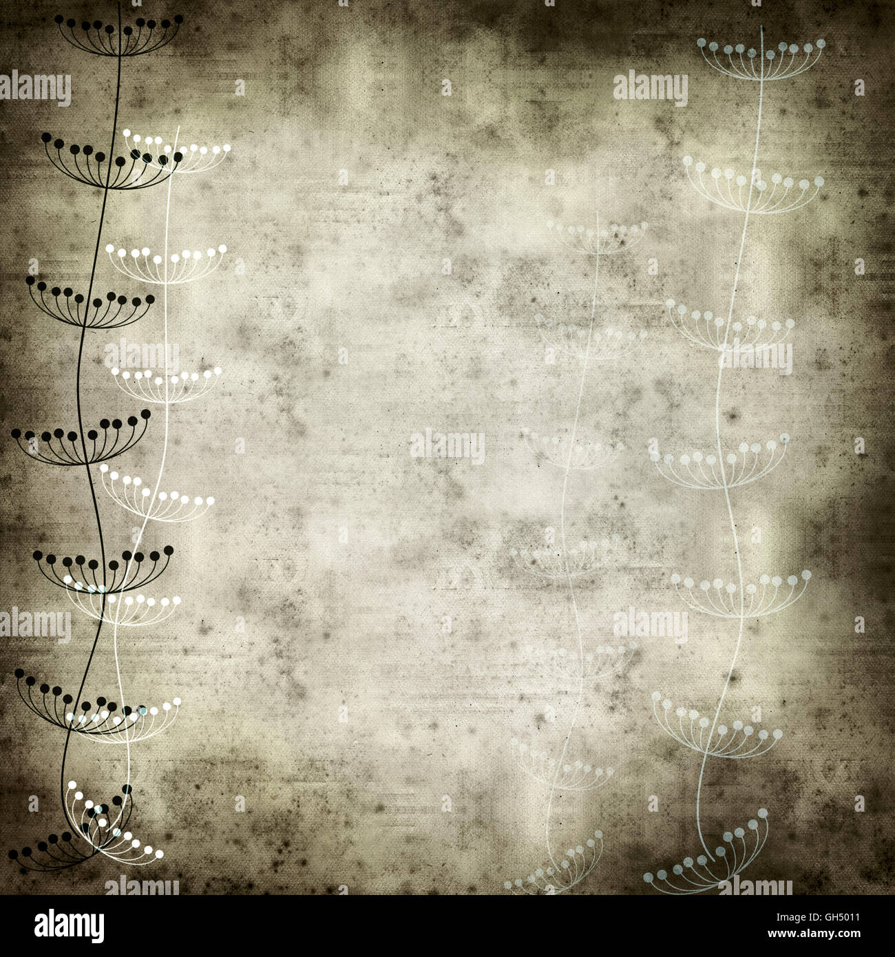 textured old paper background with graphic algae Stock Photo - Alamy