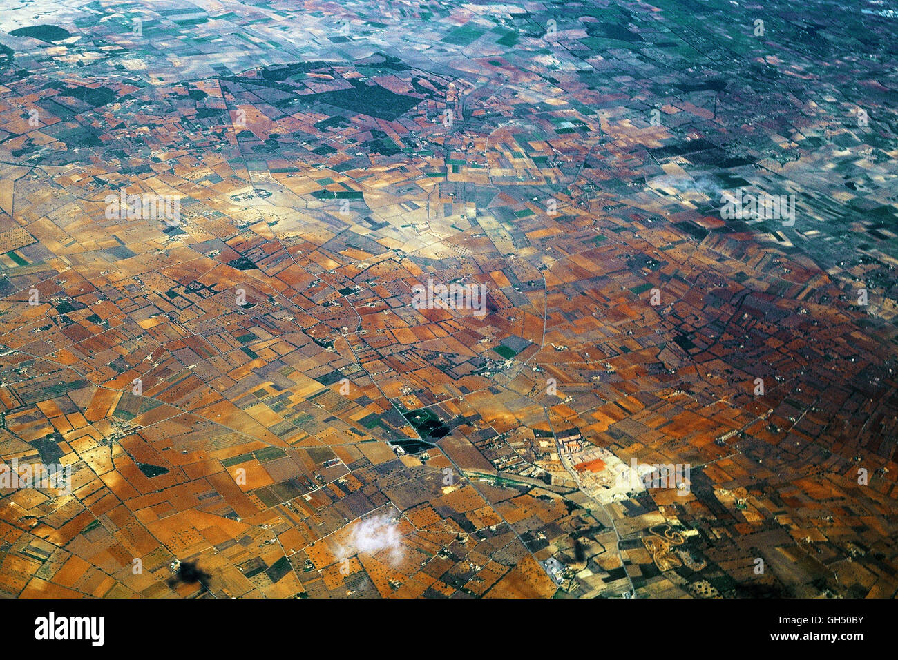 Aerial view of fields Stock Photo - Alamy