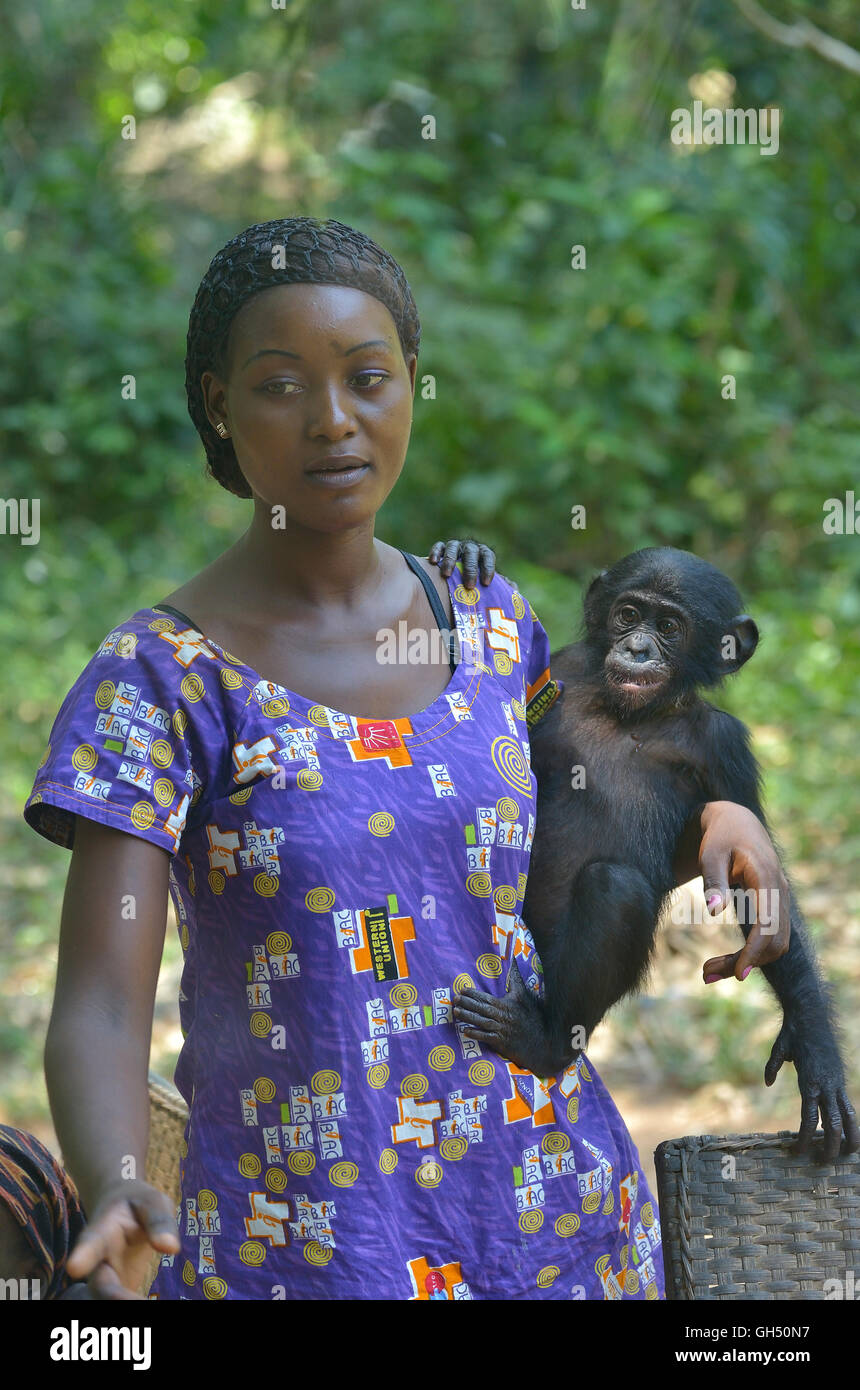 Woman chimpanzee hi-res stock photography and images - Alamy
