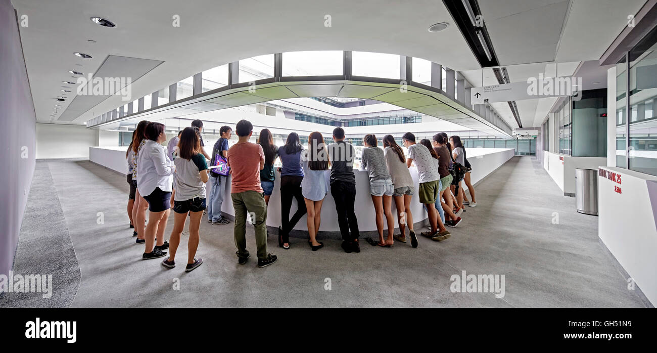 Corridor with balcony towards atrium. Singapore University of ...