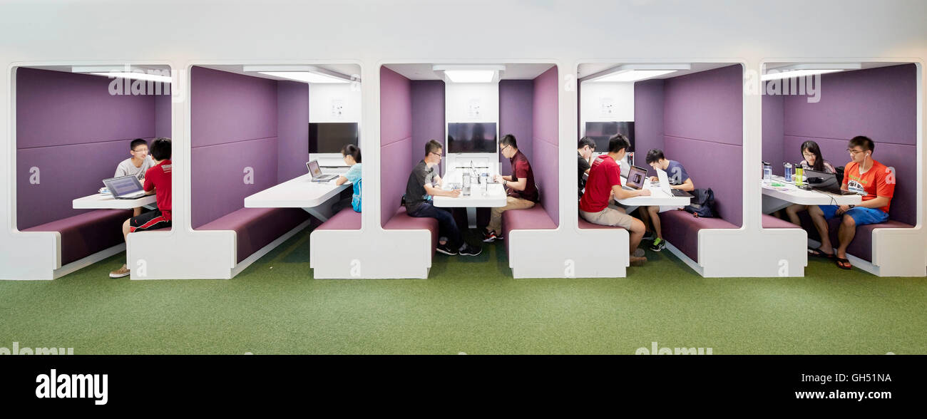 Partitioned study booths. Singapore University of Technology and Design ...