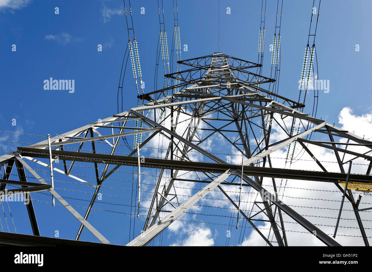 Electricity pylon from below near hi-res stock photography and images ...