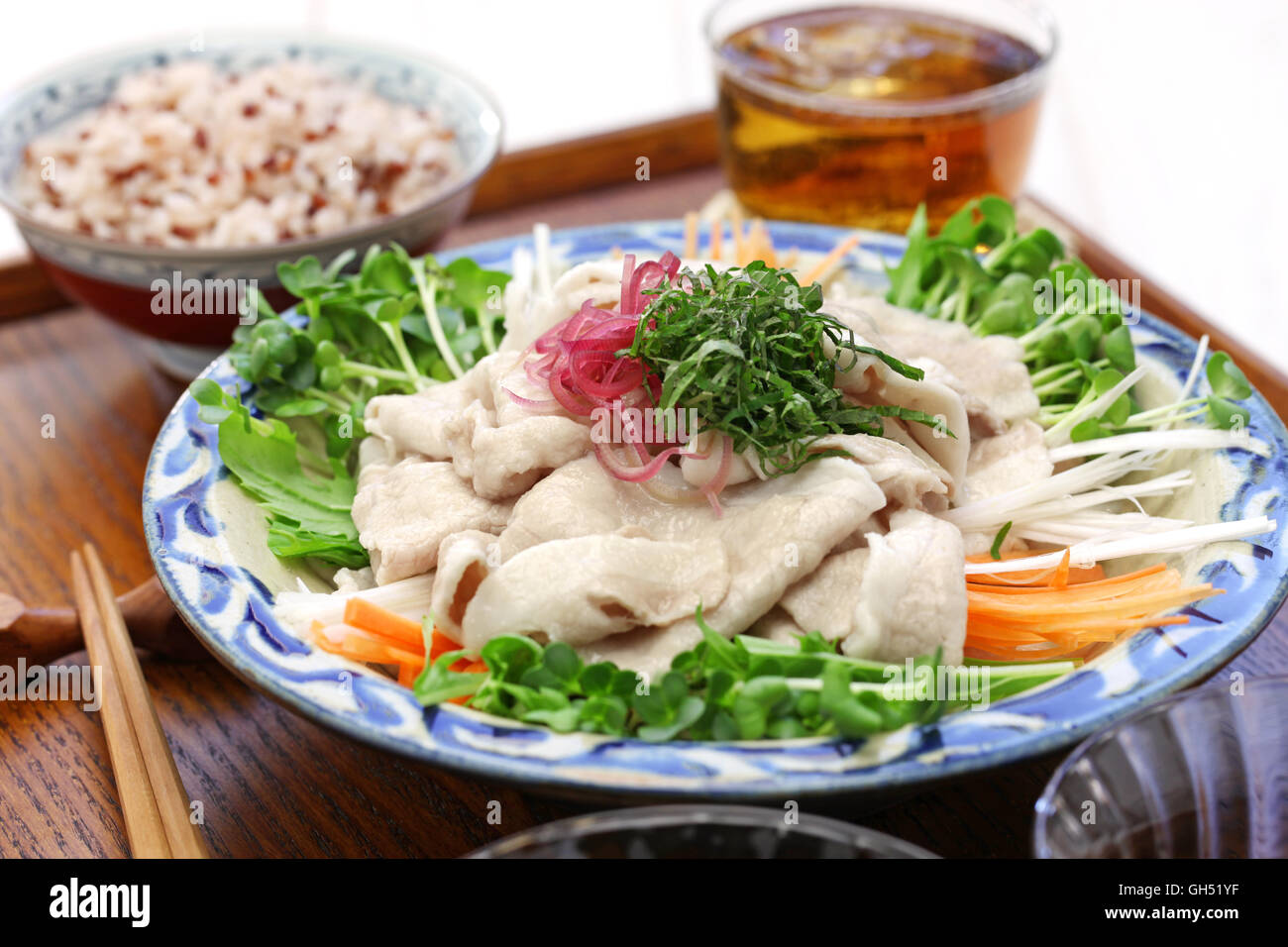 rei shabu, cold pork salad, japanese summer cuisine Stock Photo - Alamy