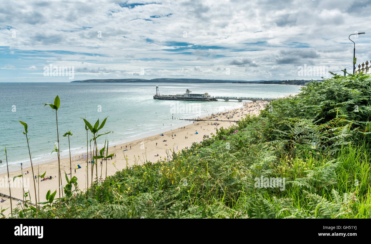 A view of Bournemouth Pier from the cliff top Stock Photo - Alamy