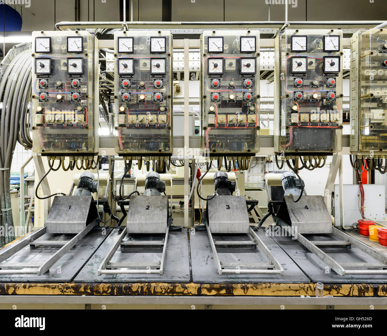 Making a negative of the master. Record Industry Vinyl Factory, Haarlem ...