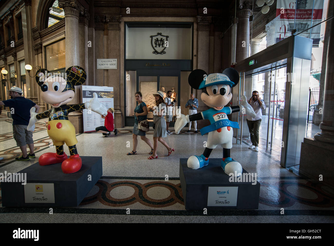 Rome, Italy. 08th Aug, 2016. There are twenty-six statues of Mickey ...