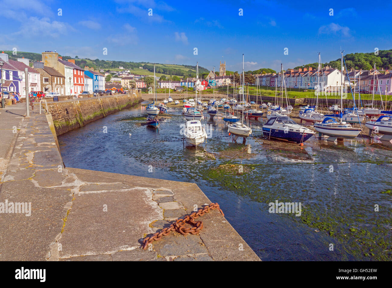 Aberaeron harbour ceredigion wales uk hi-res stock photography and ...
