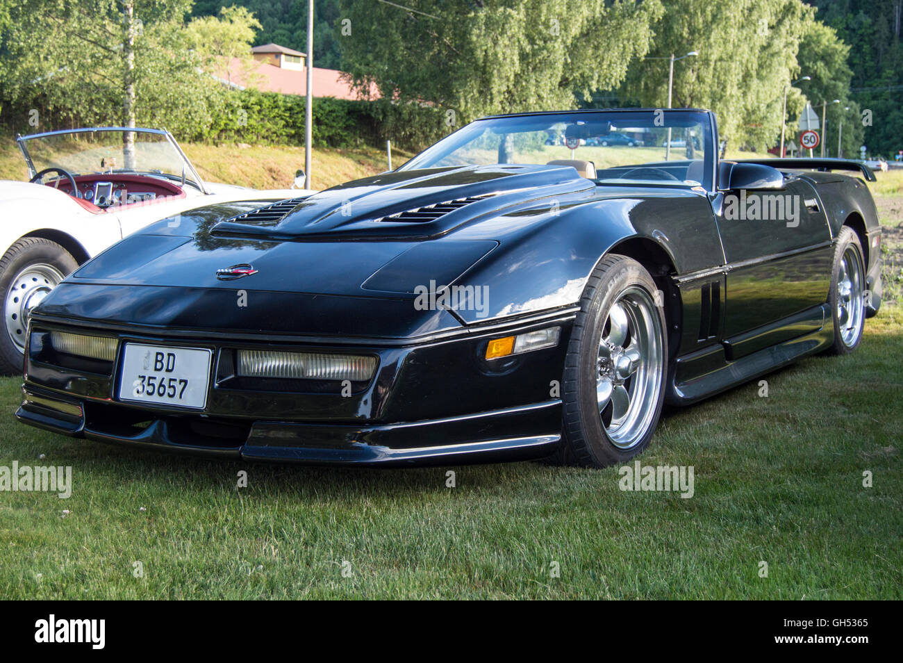 Classic car meet Stock Photo - Alamy