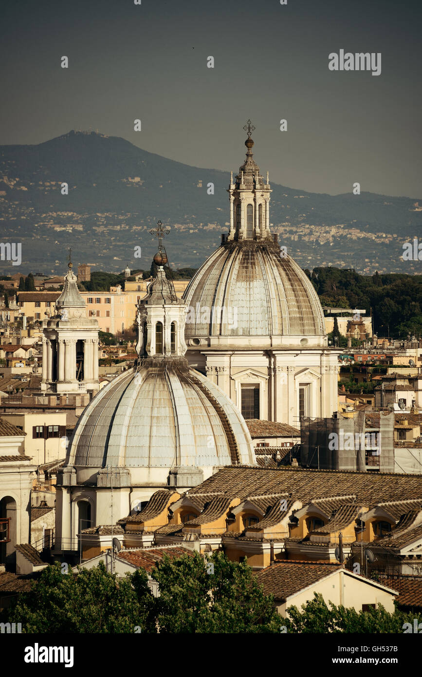 Dome of Rome historic architecture closeup, Italy Stock Photo - Alamy