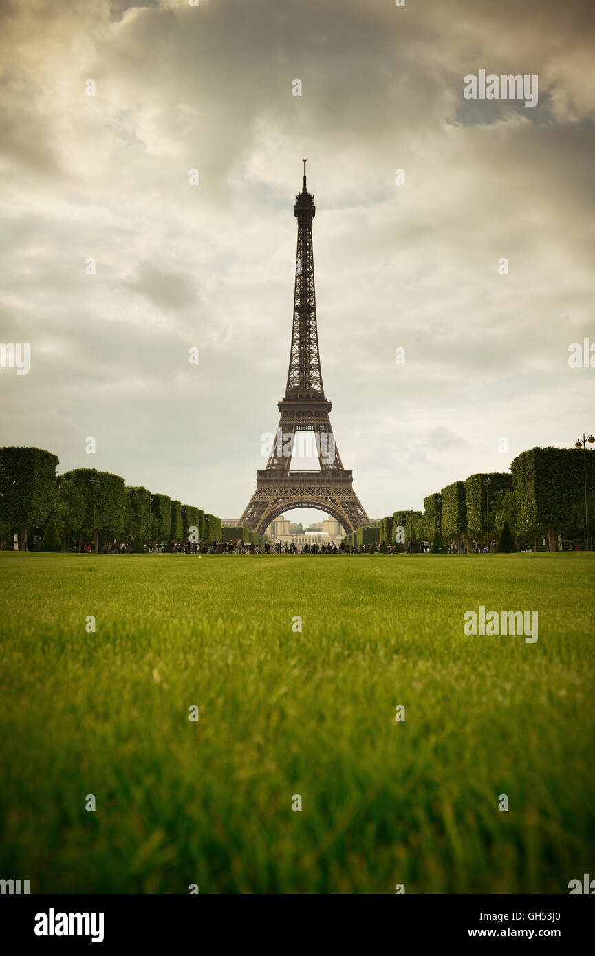 Eiffel Tower as the famous landmark in Paris, France Stock Photo - Alamy