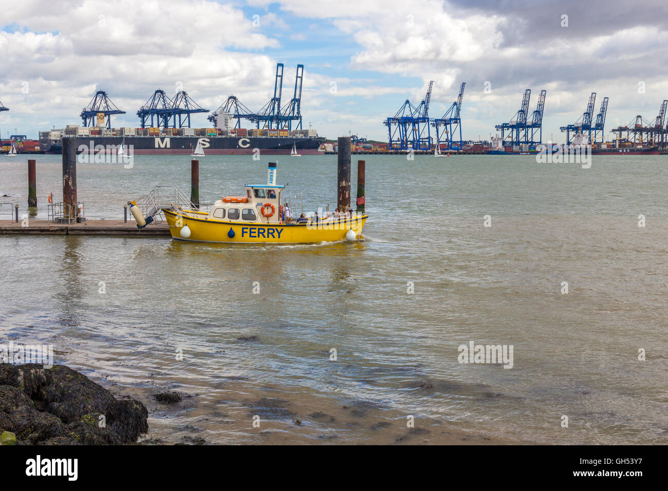 Foot ferry running between Harwich, Shotley and Felixstowe on the River ...