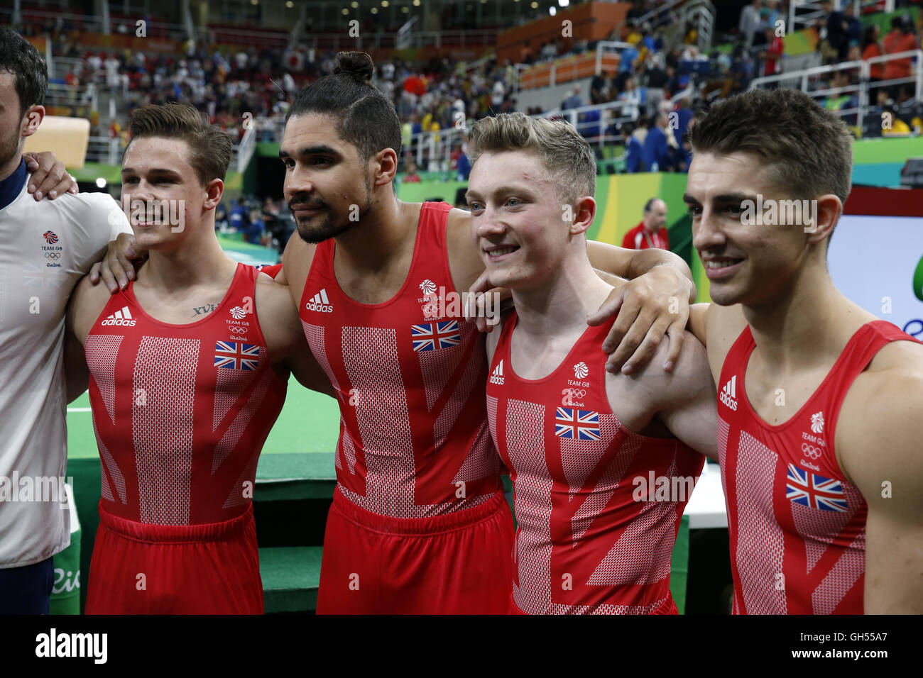 Great Britain's Brinn Bevan, Louis Smith, Nile Wilson and Max Whitlock ...