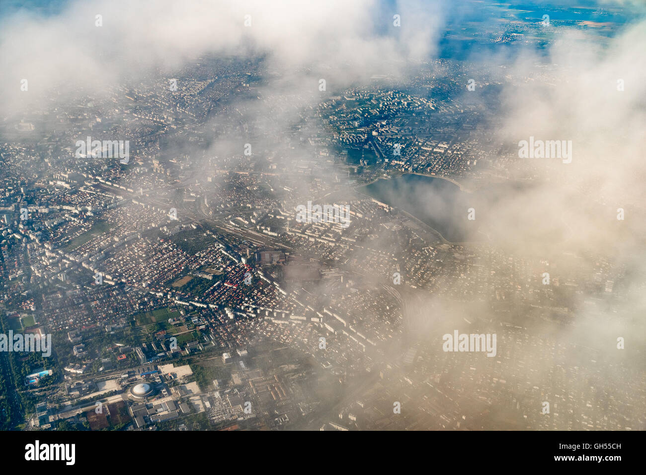 Aerial View Of Bucharest City In Romania Stock Photo - Alamy