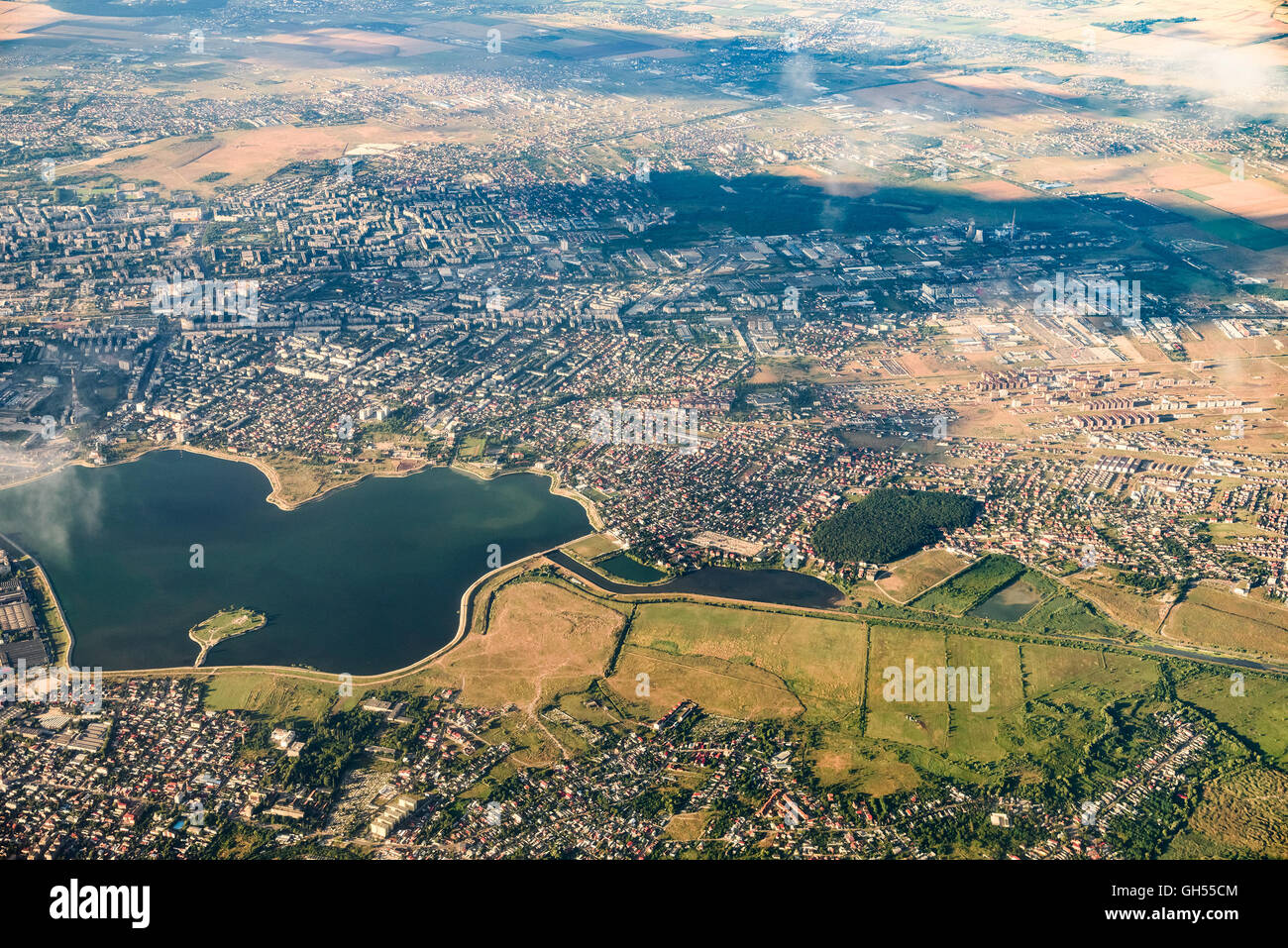 Aerial View Of Bucharest City In Romania Stock Photo - Alamy