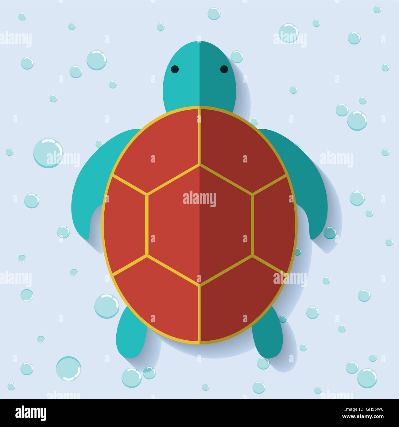 tortoise icon. Sea animal cartoon. Vector graphic Stock Vector Image ...