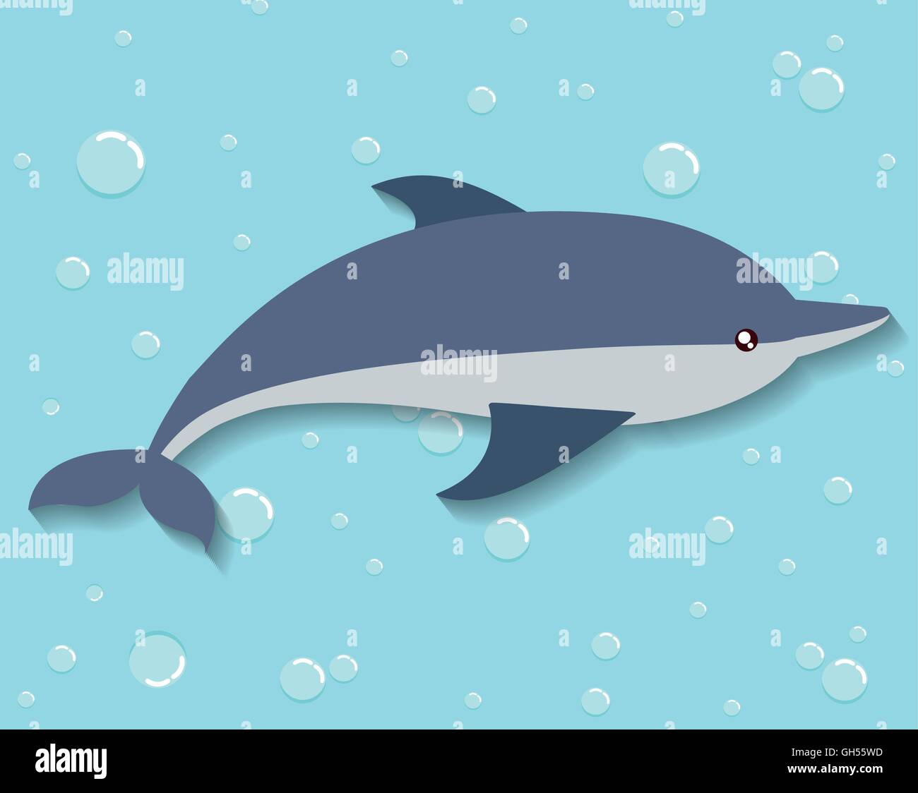 dolphin icon. Sea animal cartoon. Vector graphic Stock Vector Image ...