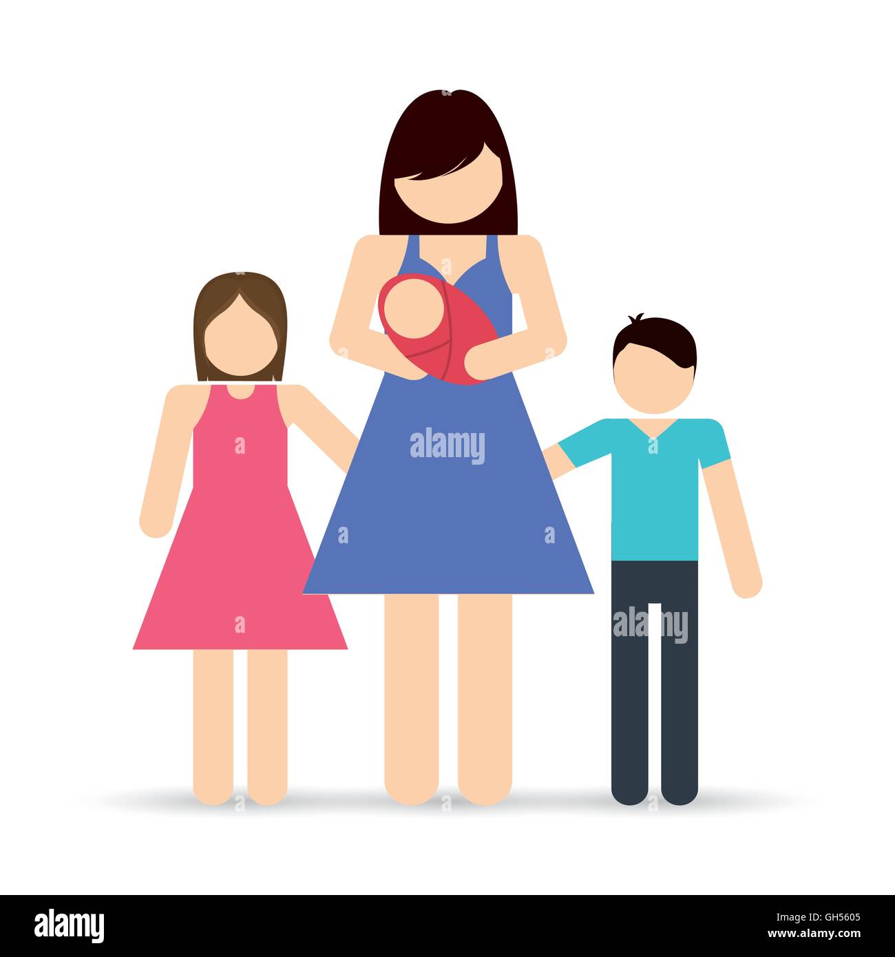 mother and kids icon. Avatar Family design. Vector graphic Stock Vector ...