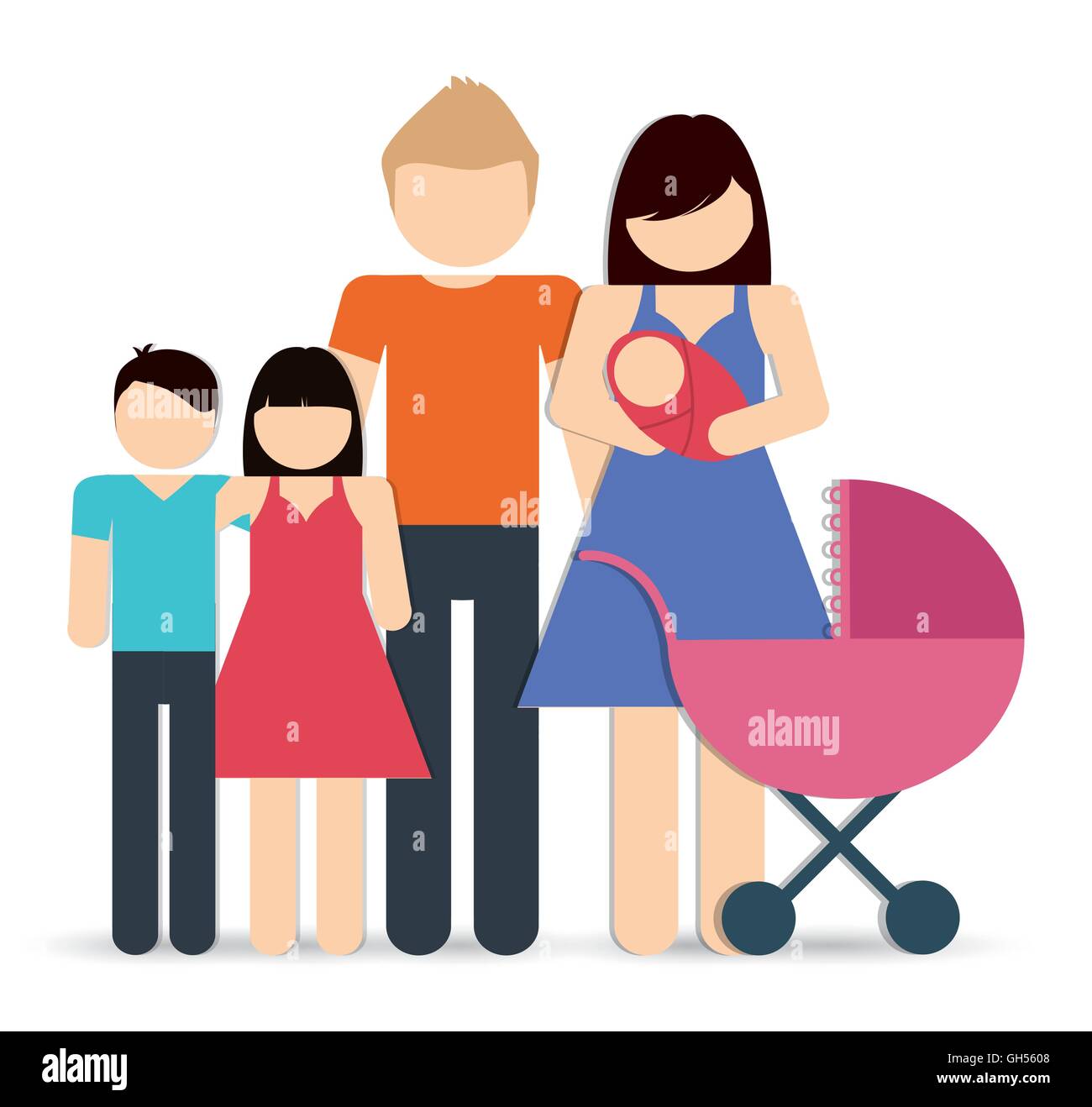 Parents and kids icon. Avatar Family design. Vector graphic Stock ...