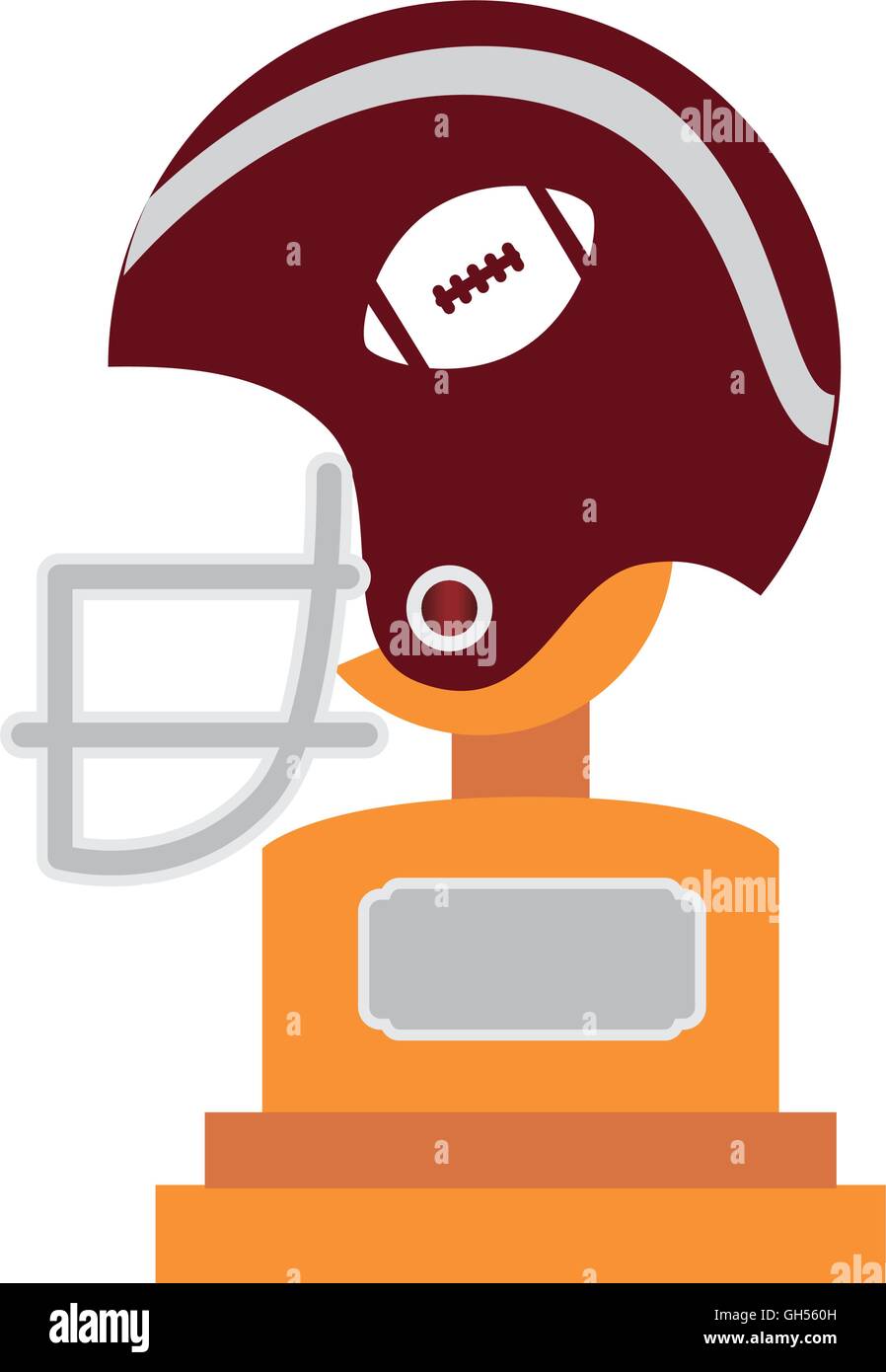 american football trophy icon vector illustration Stock Vector Image ...