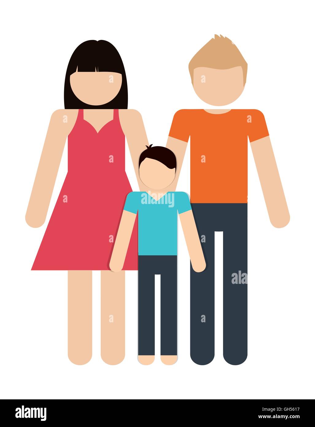 Parents and boy icon. Avatar Family design. Vector graphic Stock Vector ...