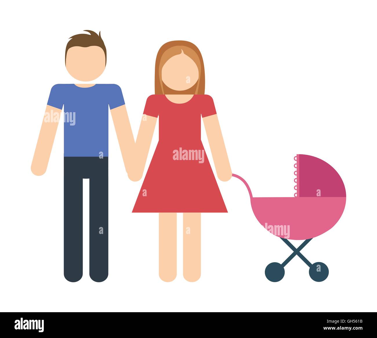 Parents and baby icon. Avatar Family design. Vector graphic Stock ...
