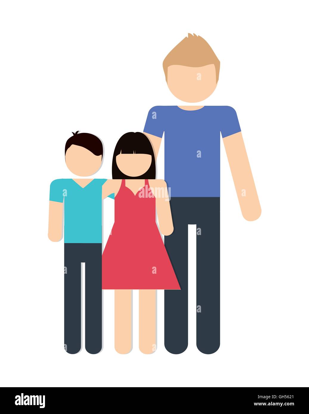 father and kids icon. Avatar Family design. Vector graphic Stock Vector ...