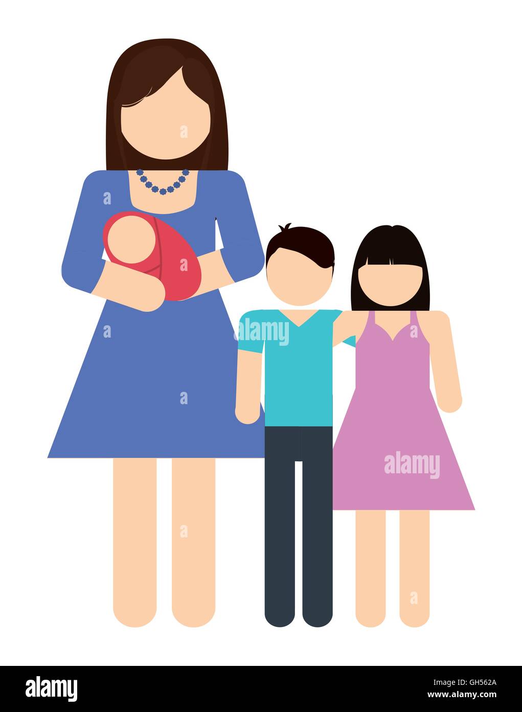mother and kids icon. Avatar Family design. Vector graphic Stock Vector ...