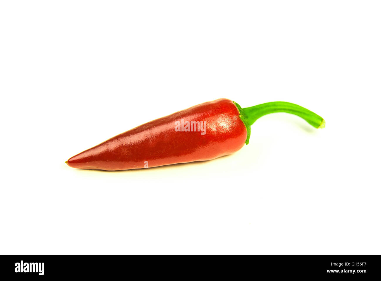 One ripe red Chilli peppers on over white Stock Photo - Alamy