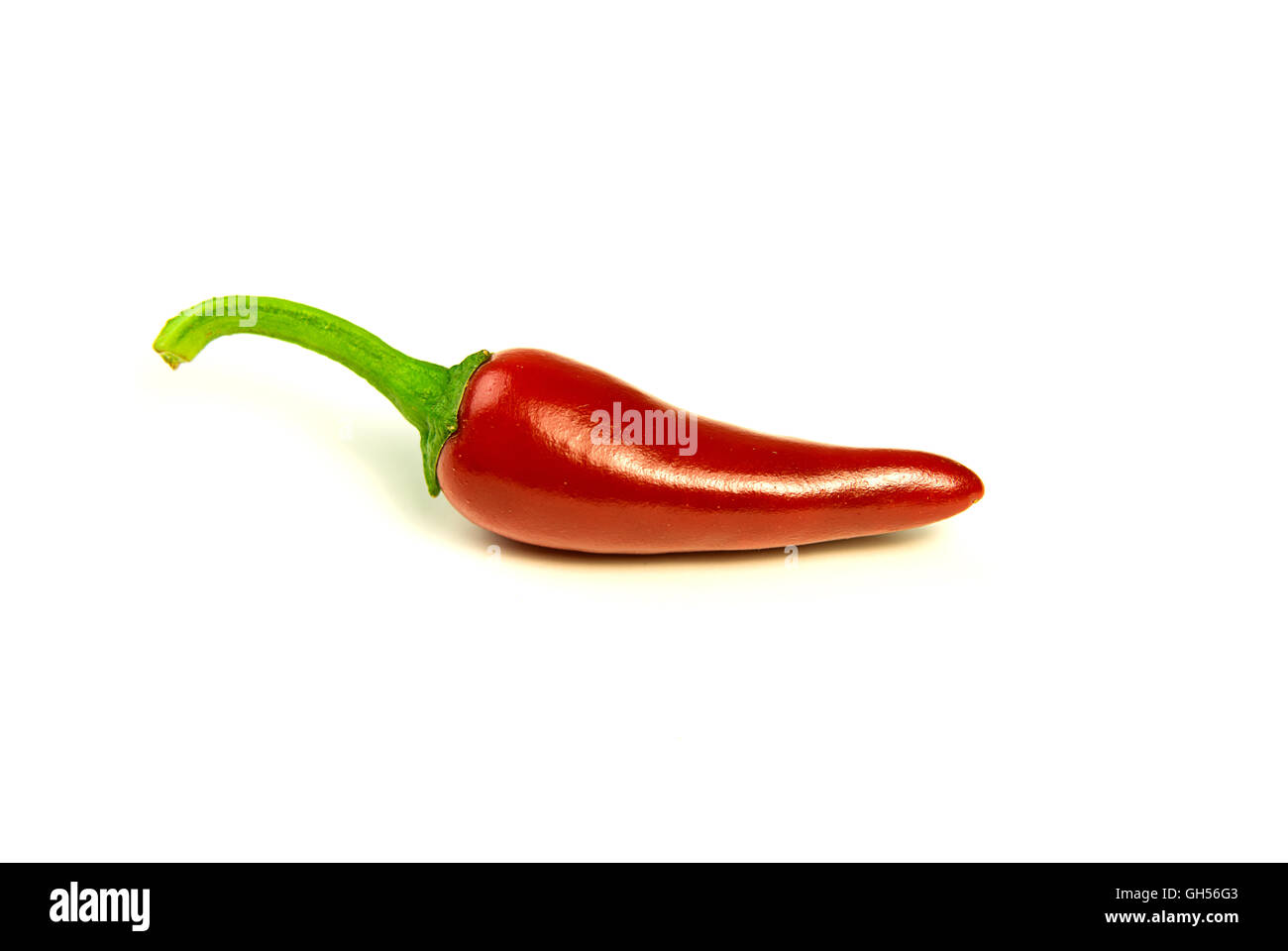 One ripe red Chilli peppers on over white Stock Photo - Alamy