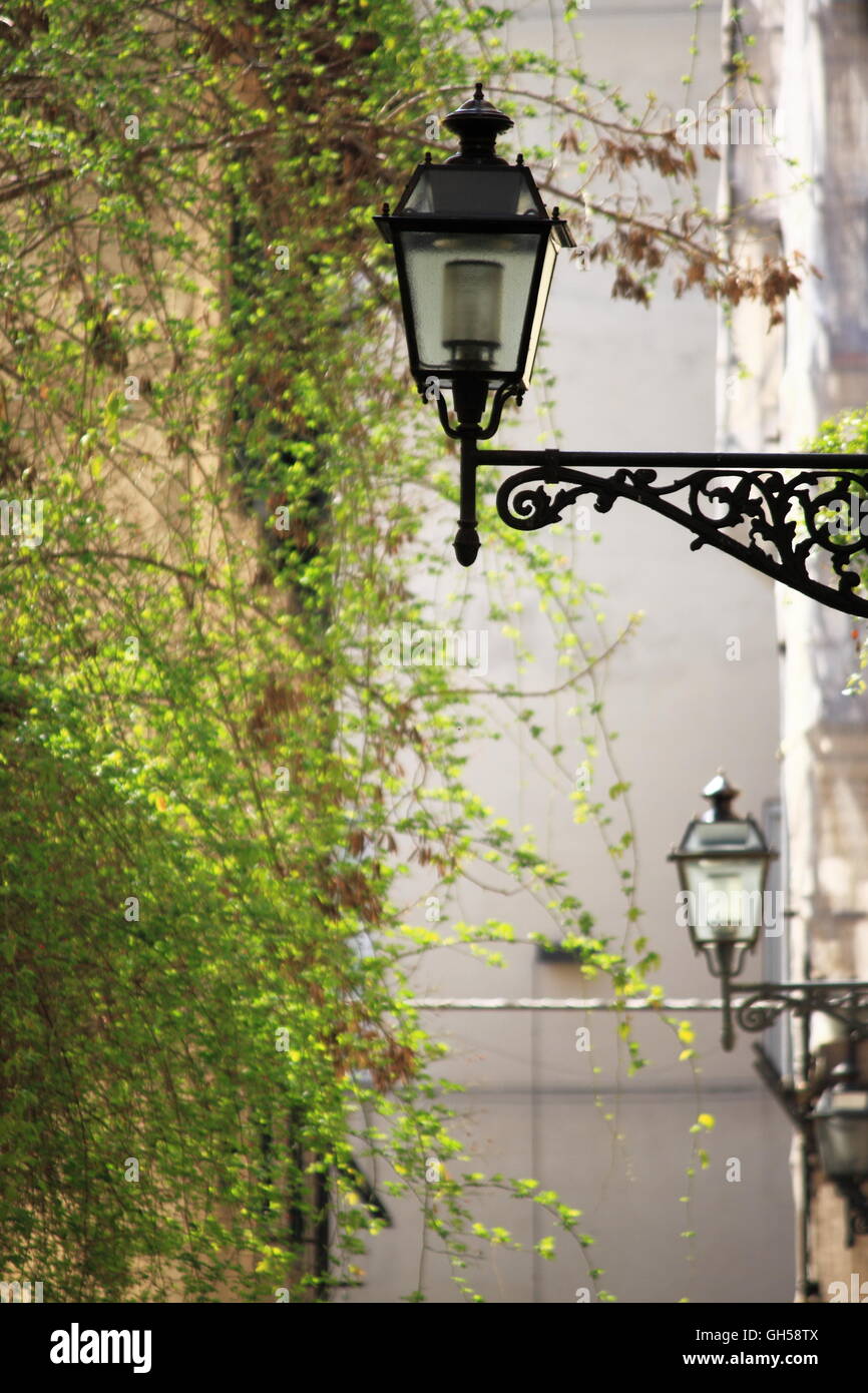 Old medieval street lamps Stock Photo - Alamy