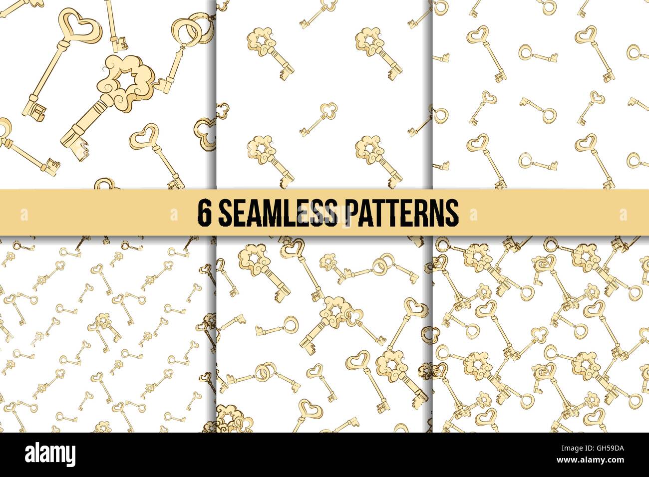 Seamless keys pattern set Stock Vector Image & Art - Alamy