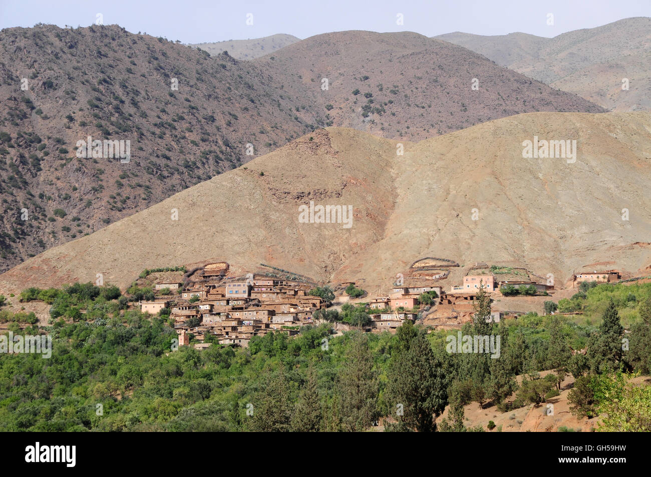 geography / travel, Morocco, mountain village near Asni, High Atlas ...