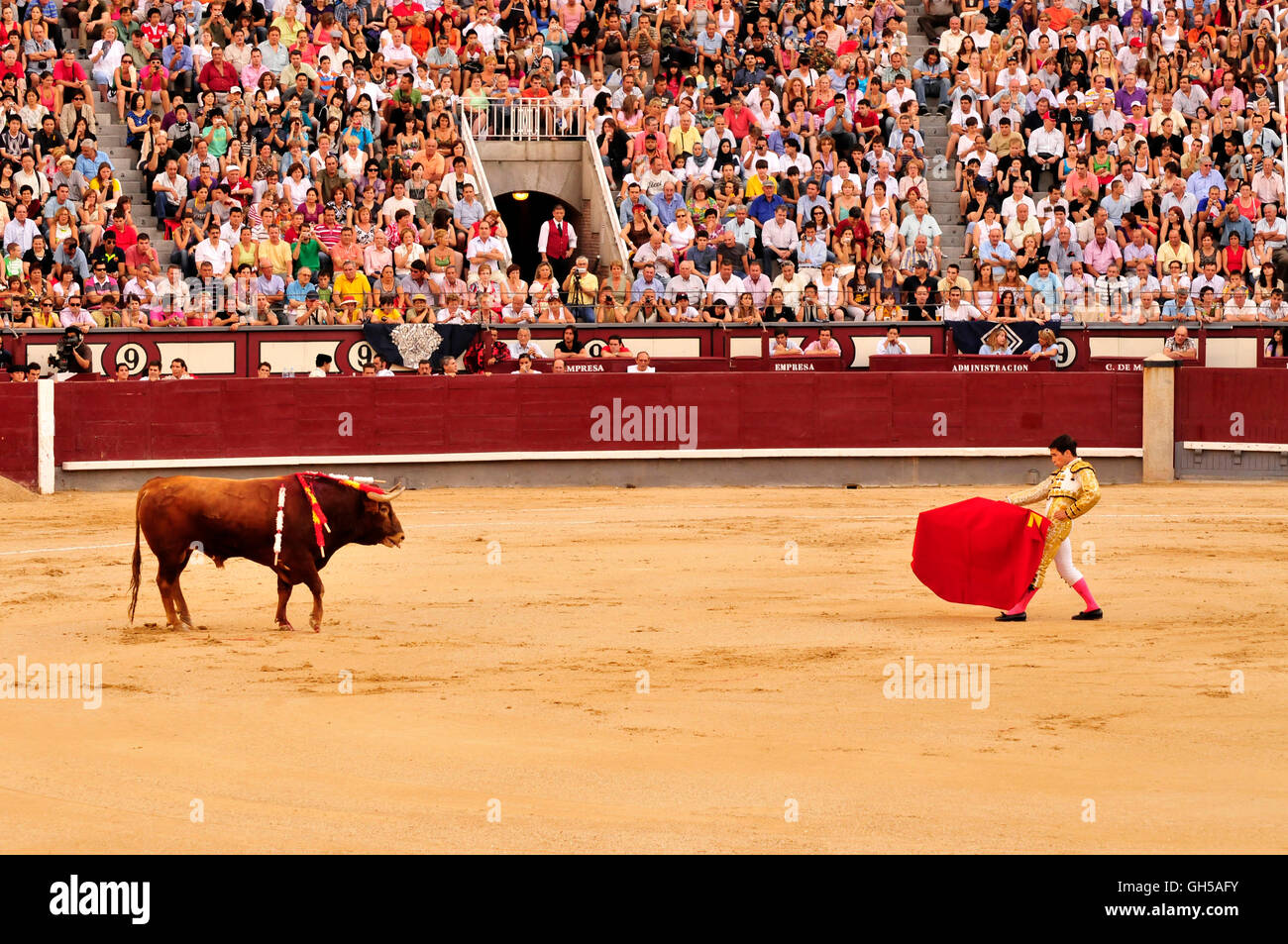 geography / travel, Spain, matador, matador, with scarlet-red sheet ...