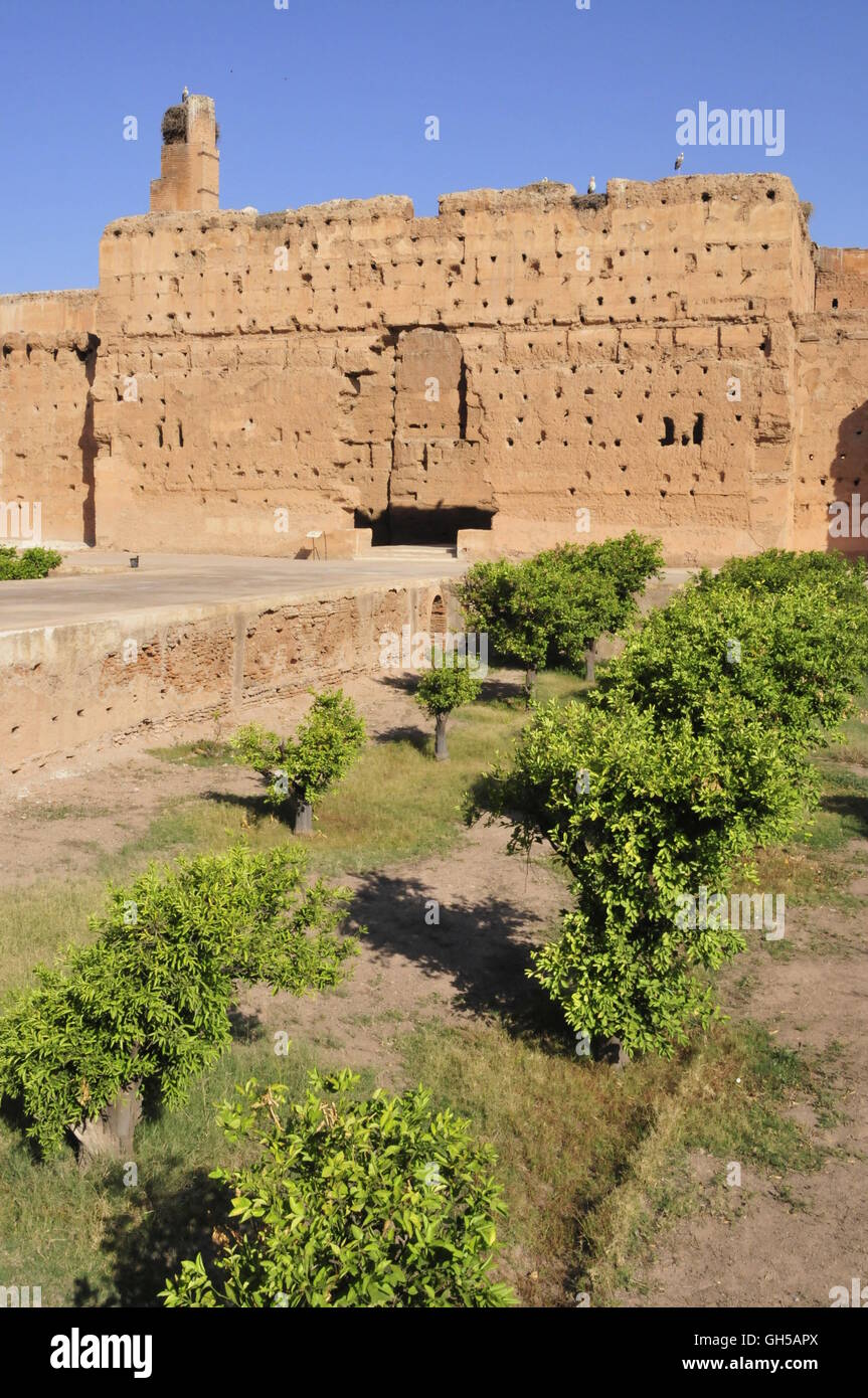 geography / travel, Morocco, Baadi Palace, Marrakech, Africa ...