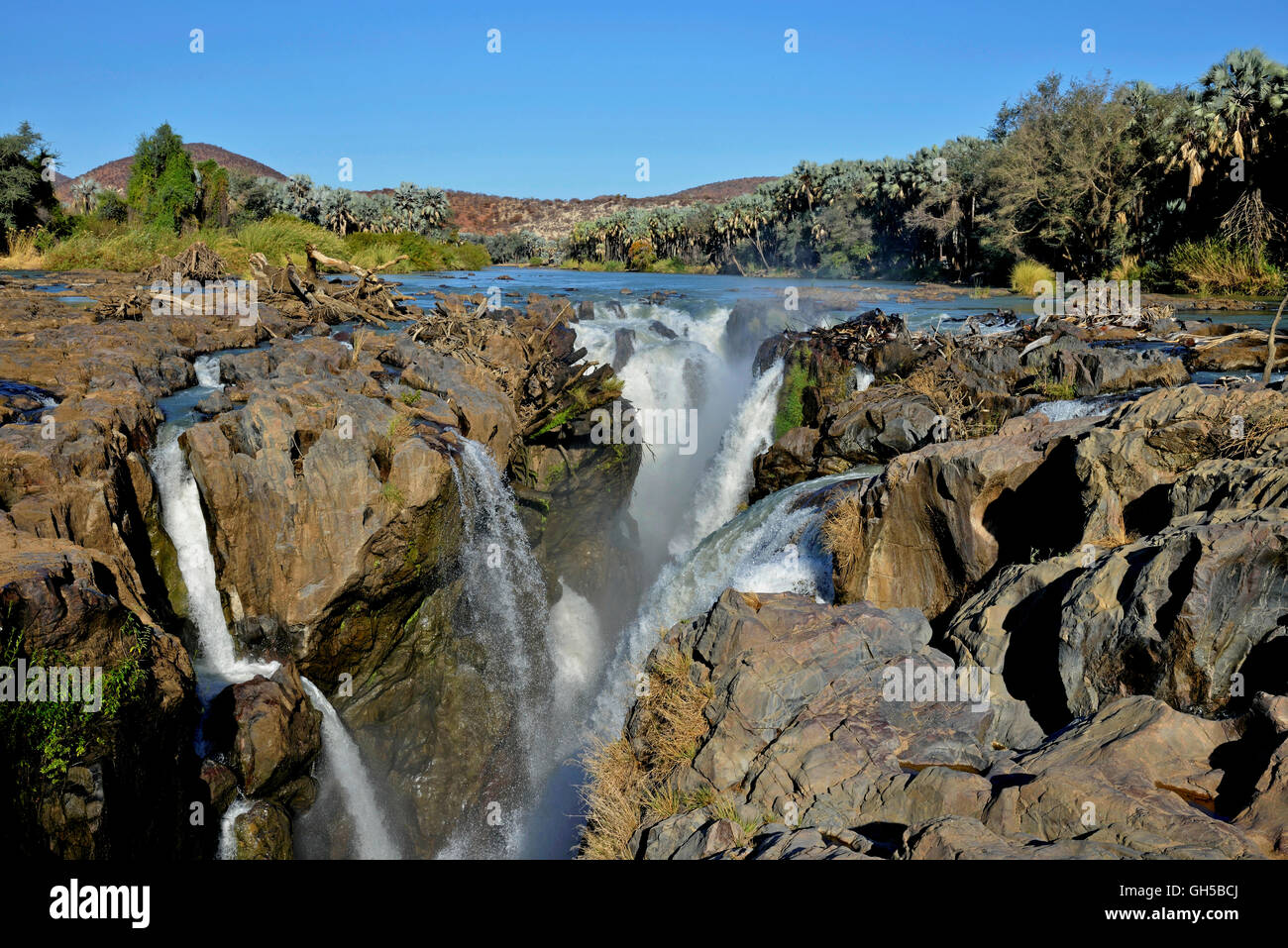 geography / travel, Namibia, Epupa Falls, cascade of the Kunene river ...