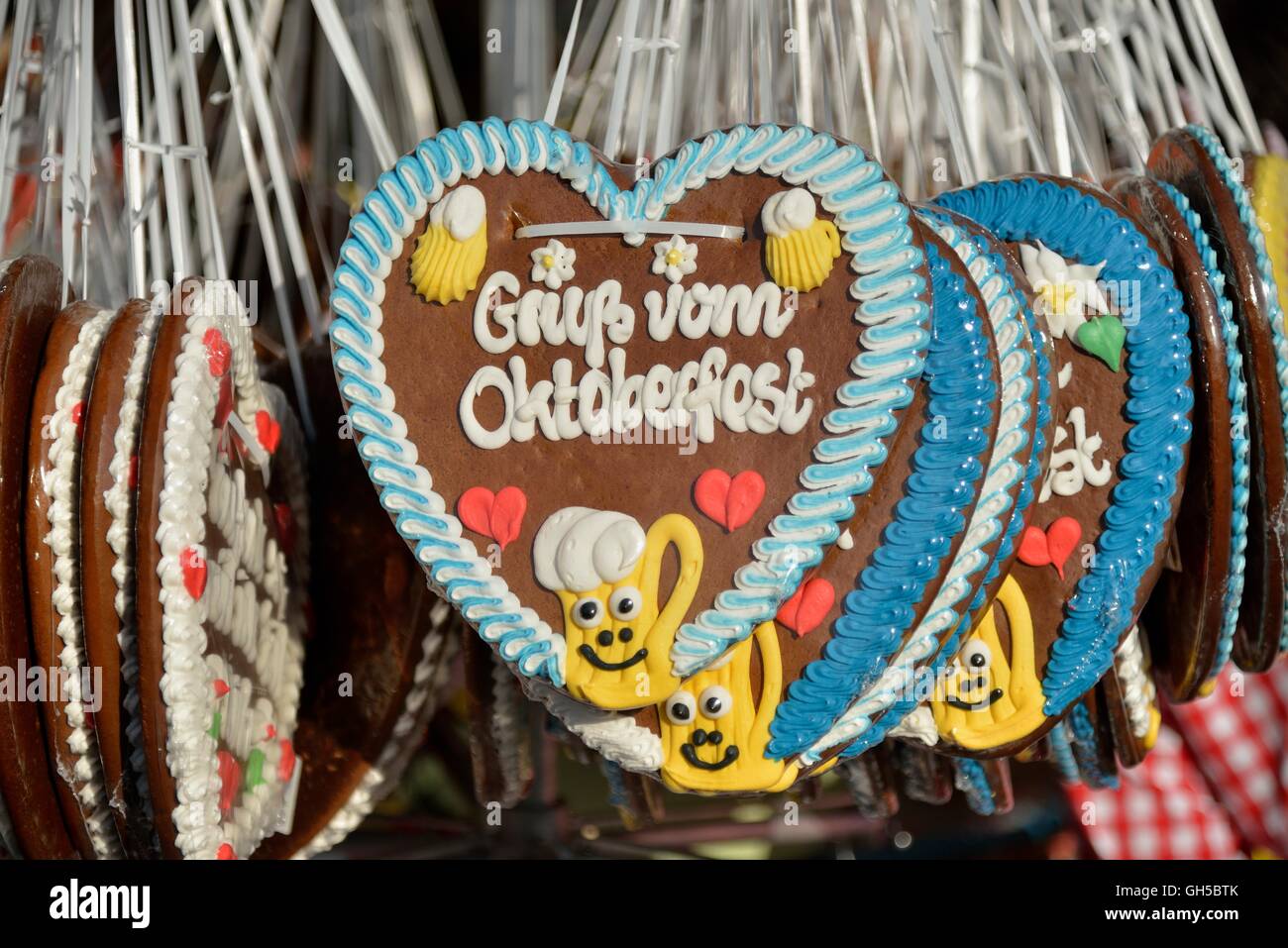 geography / travel, Germany, Bavaria, Munich, gingerbread heart at a ...